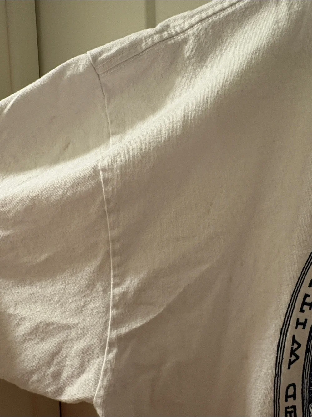 Shirts | 10 Cotton White Graphic Tee With Blue Logo | Poshmark